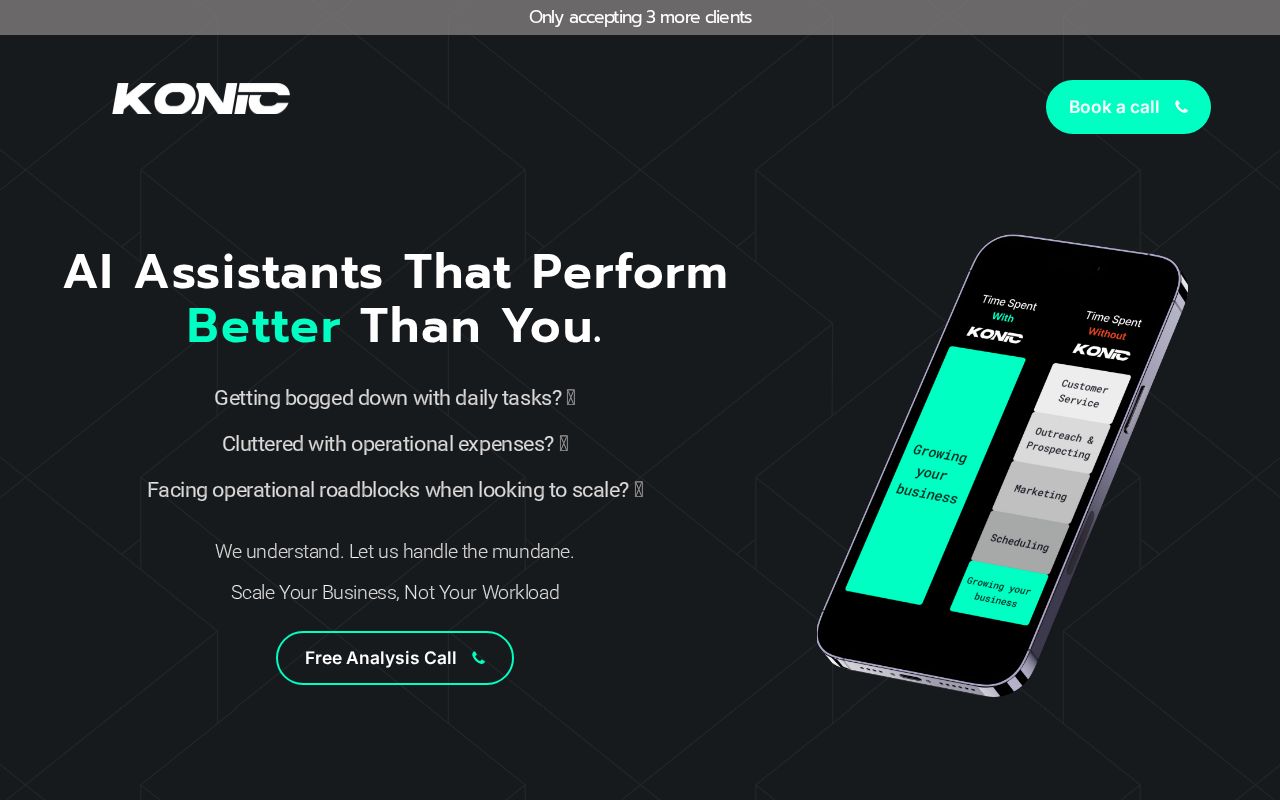 Konic - AI Assistants That Perform Better Than You